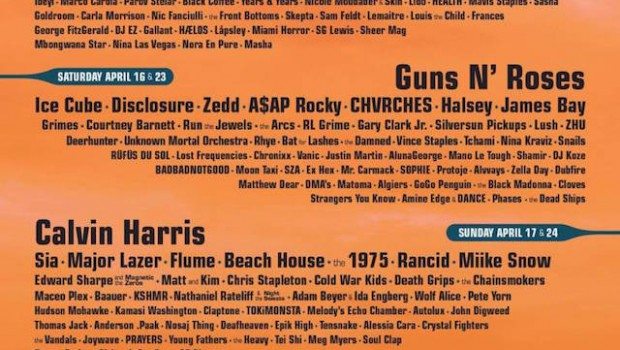 Line Up Coachella Festival con i Guns 'N Roses | MelodicaMente